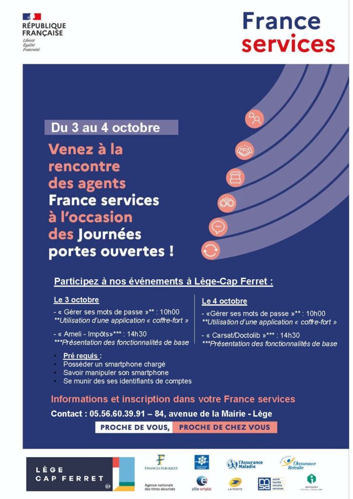 PORTES OUVERTES FRANCE SERVICES - Lège Cap Ferret